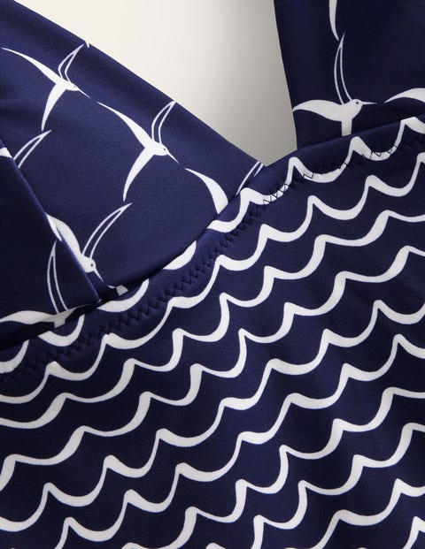 Symi String Swimsuit - French Navy, Seagull | Boden EU