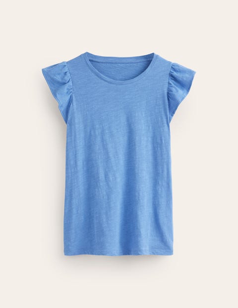 Cotton Flutter Top - Ebb and Flow Blue | Boden EU