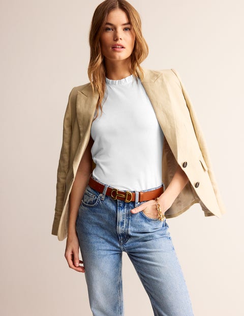 Superweiches Top mit Rüschendetail - Arctic Hedgehog | Boden AT