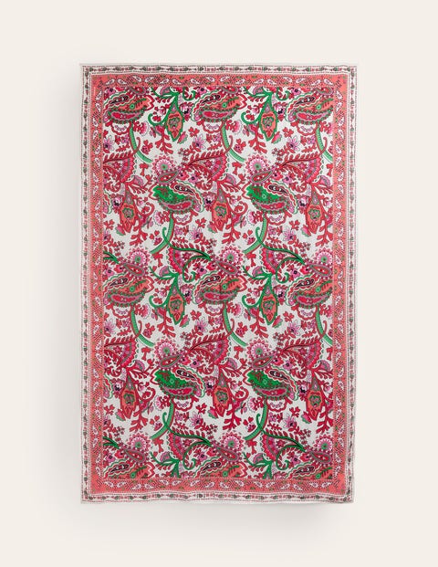 Printed Sarong Scarf - Ivory, Fantastical Paisley | Boden US