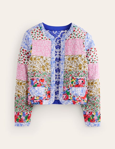 Quilted Reversible Jacket - Multi Floral | Boden EU