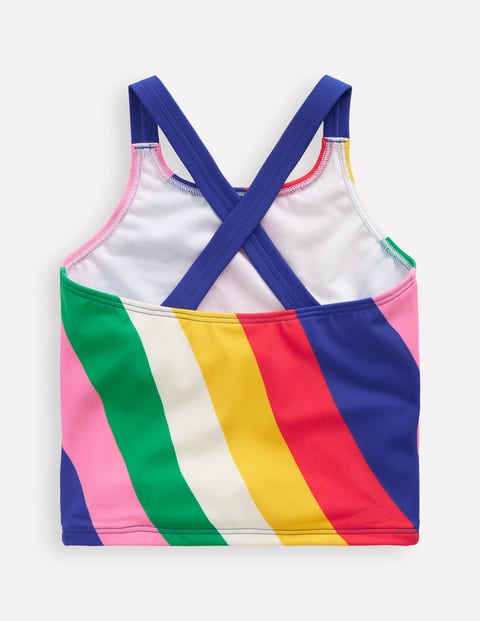 Cross-Back Tankini Top - Multi Rainbow Swirl | Boden EU