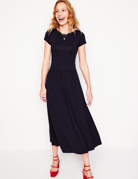 Melanie Jersey Midi Dress - Navy | Boden EU