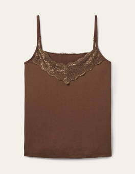 Lace Cami - Deep Brown | Boden US