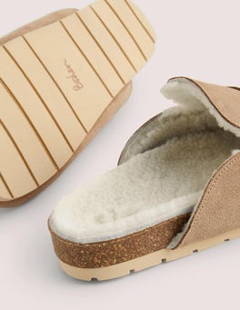 Shearling Loafer Slippers - Acorn | Boden EU
