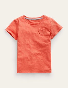 Heart Pocket T-shirt - Jam Red | Boden UK