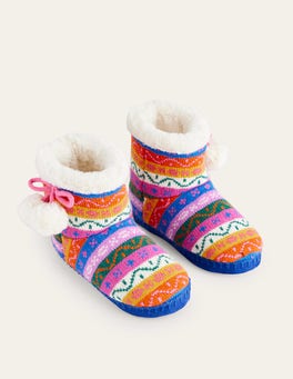 Slipper Boots - Multi Stripe | Boden UK