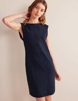 Robe fourreau sans manches en jersey - Bleu marine | Boden FR